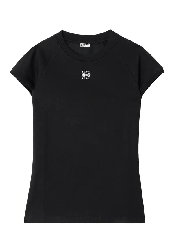 Loewe Anagram Embroidered T-shirt - Black
