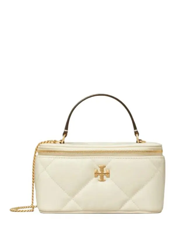 Tory Burch Kira Diamond Quilt Vanity Case - Warm White
