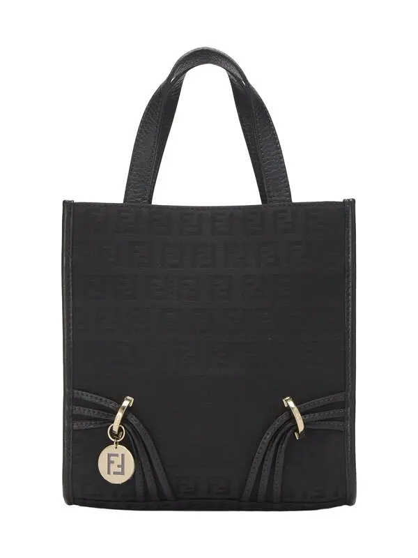 Fendi Zucchino Handbag - Black
