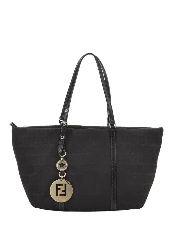 Fendi Zucchino Superstar Tote - Black