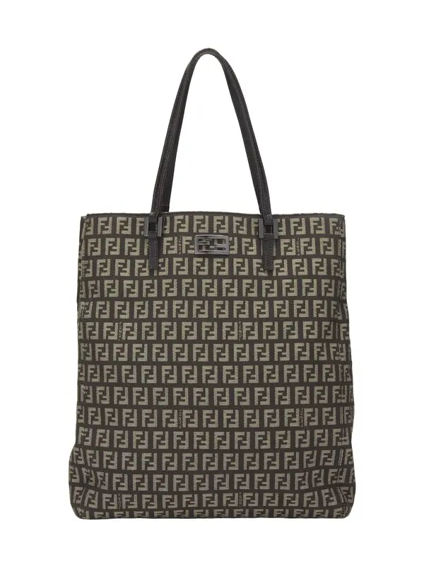 Fendi Zucchino Vertical Tote - Brown