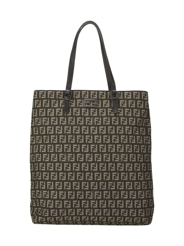 Fendi Zucchino Vertical Tote - Brown