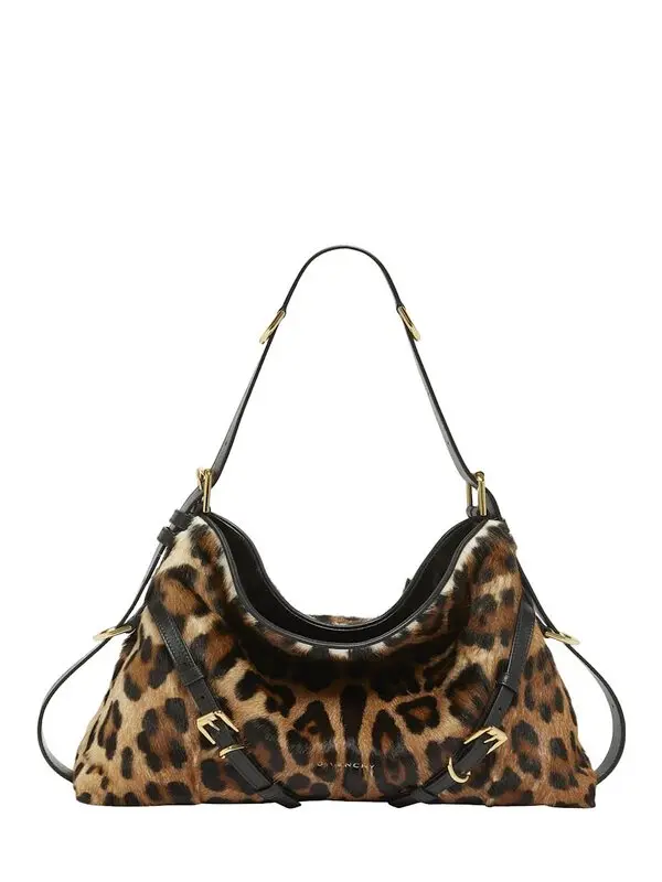 Givenchy Voyou Medium -print Shoulder Bag - Leopard