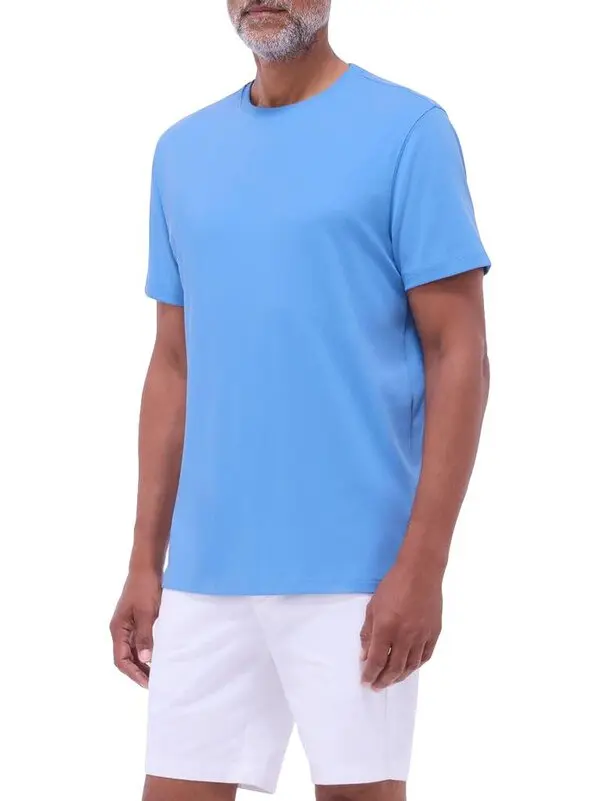 Bugatchi Hank Solid Pima Cotton T-shirt - Classic Blue