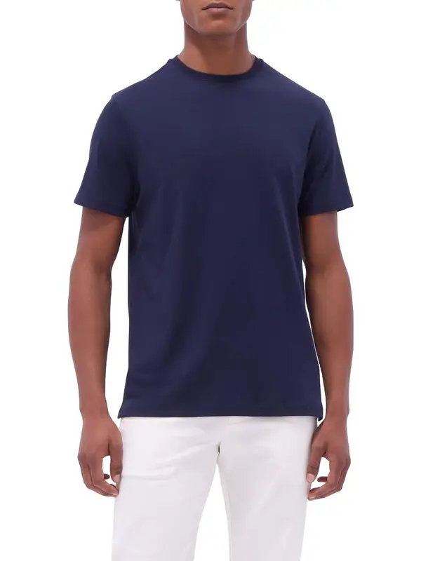 Bugatchi Hank Solid Pima Cotton T-shirt - Navy
