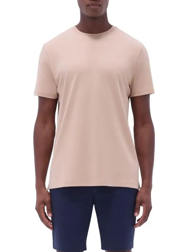 Bugatchi Hank Solid Pima Cotton T-shirt - Sand