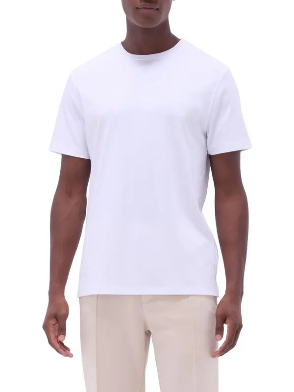 Bugatchi Hank Solid Pima Cotton T-shirt - White