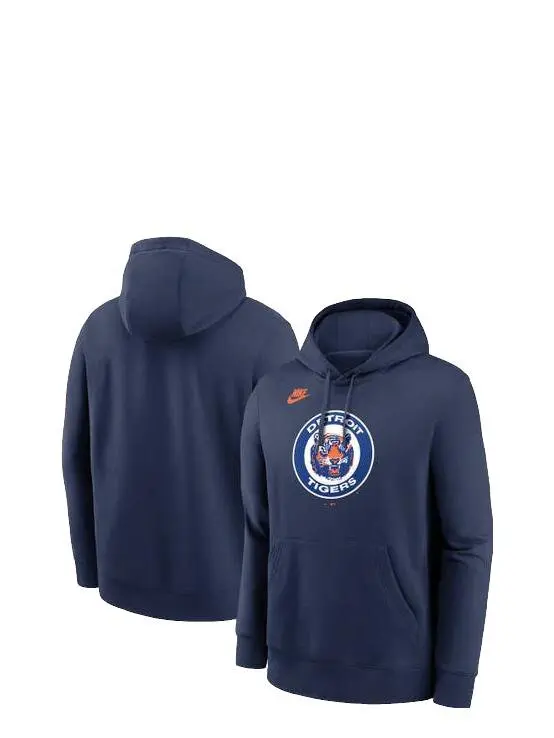 Nike Detroit Tigers Cooperstown Collection Club Pullover Hoodie - Navy