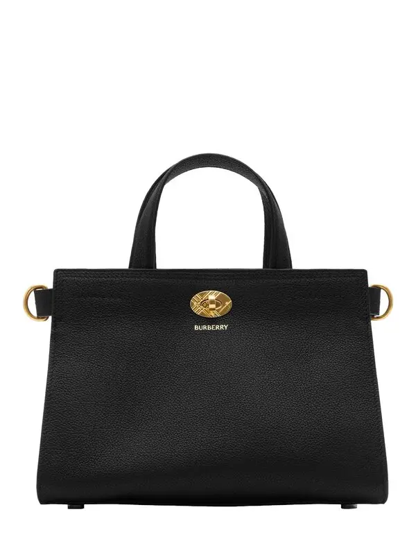 Burberry Mini Cotswolds Leather Tote - Black