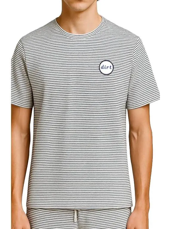 D.RT Vacay Stripe T-shirt - White / Blue