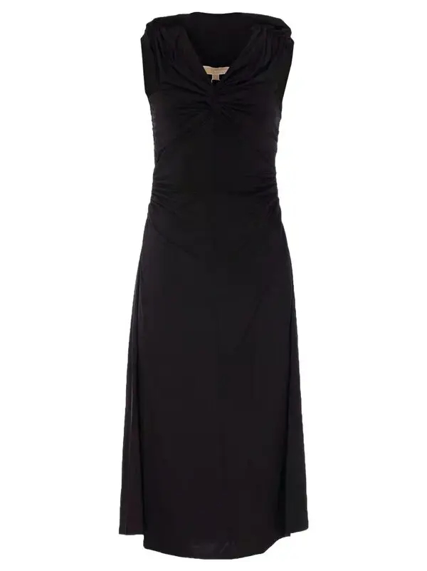 Michael Kors Sleeveless Ruched Dress - Black