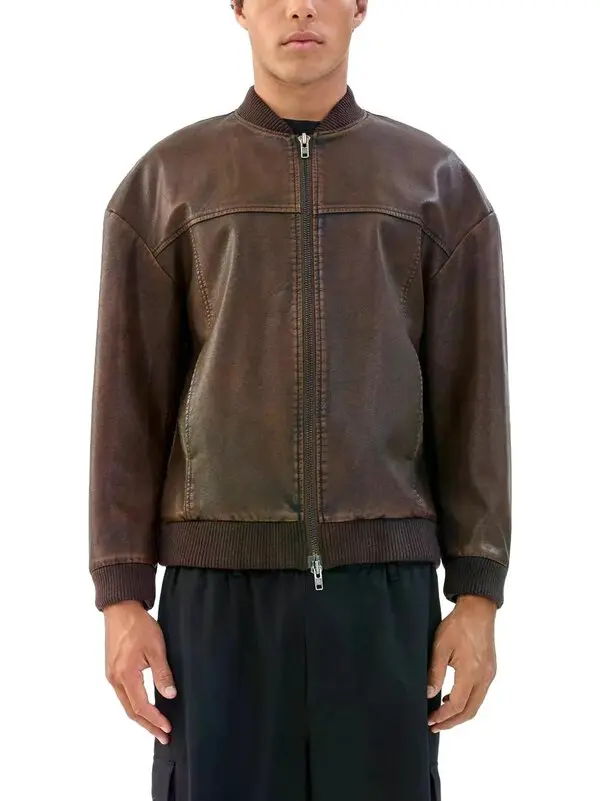 UNREAL FUR Boxy-fit Bomber Jacket - Brown
