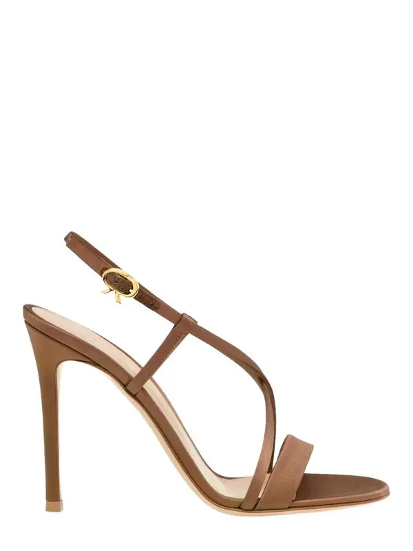 GIANVITO ROSSI Slingback Cross-strap Sandals - Brown