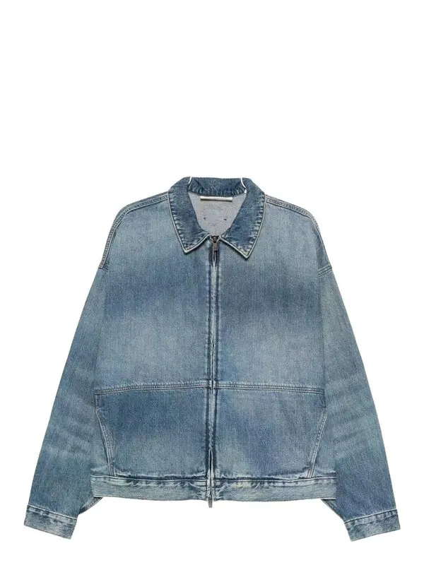 Fear Of God Zip-front Denim Jacket - Blue