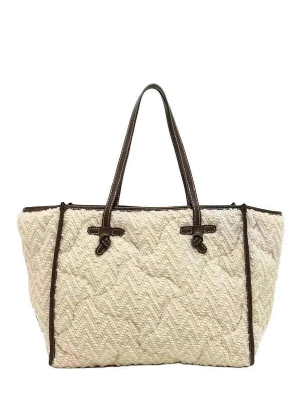 GIANNI CHIARINI Chevron-quilted Tote Bag - Neutrals
