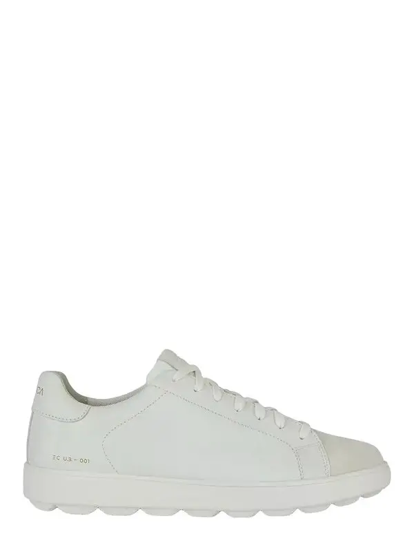 Geox Spherica™ Ecub-1 Leather Sneakers - White