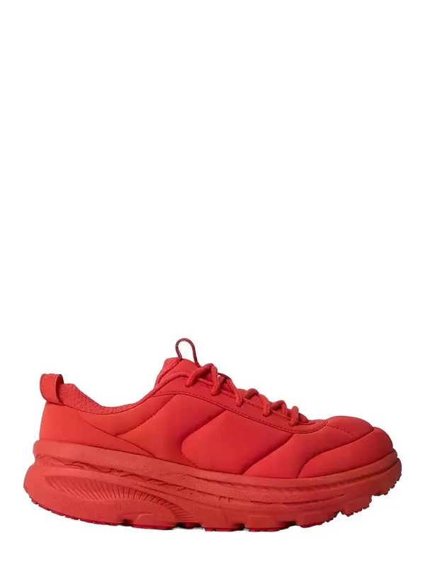 HOKA Bondi Quilted Lace-up Sneakers - Red