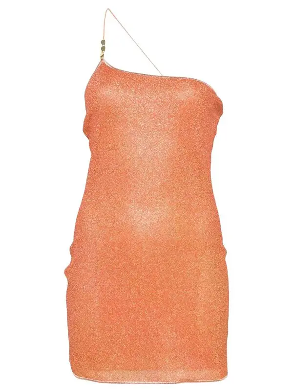 Oseree Glazed Lumière Mini Dress - Orange