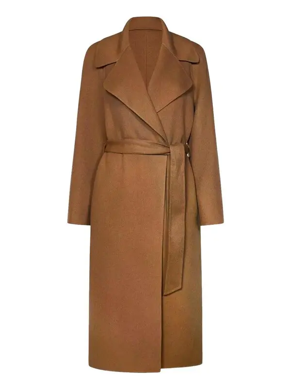 Ralph Lauren Belted Wrap Coat - Brown