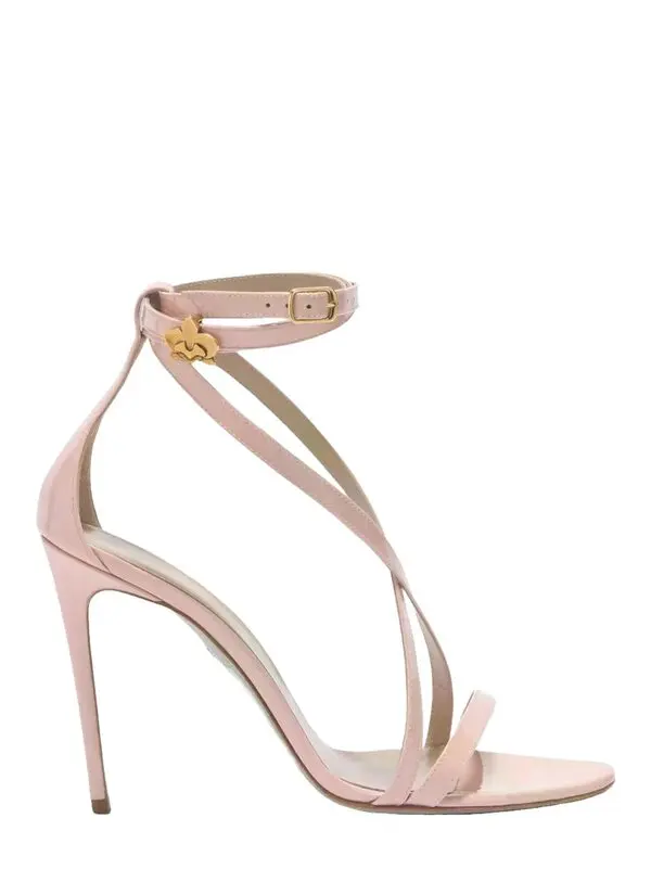 GENNY 100mm Leather Heeled Pumps - Pink