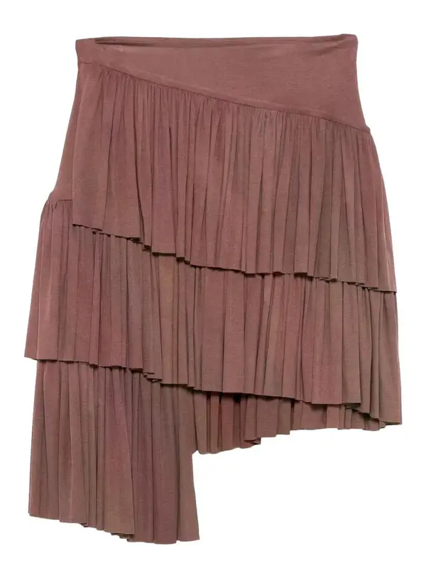PNK Pleated Asymmetric Skirt - Pink