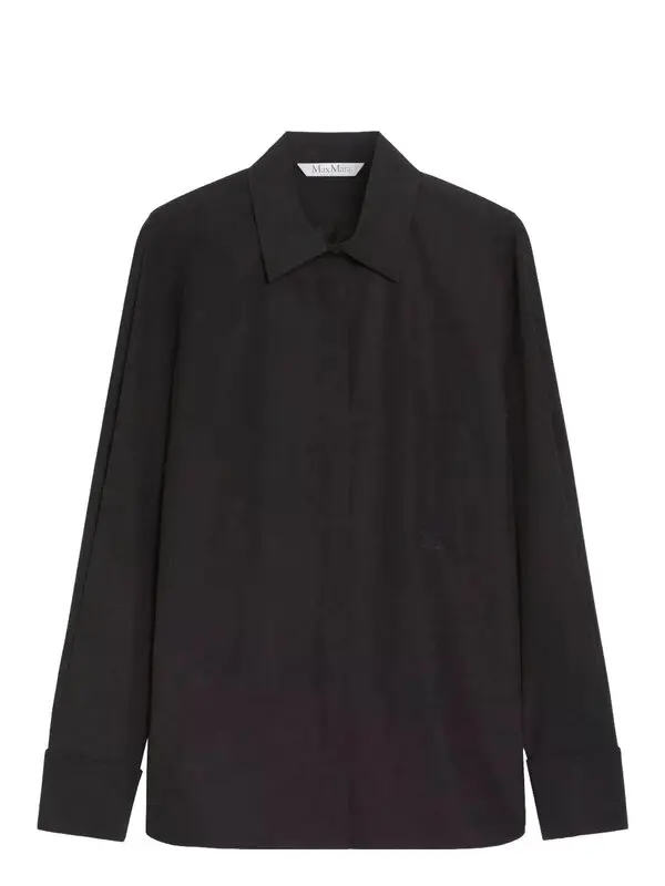 Max Mara Classic-collar Double-cuff Shirt - Black