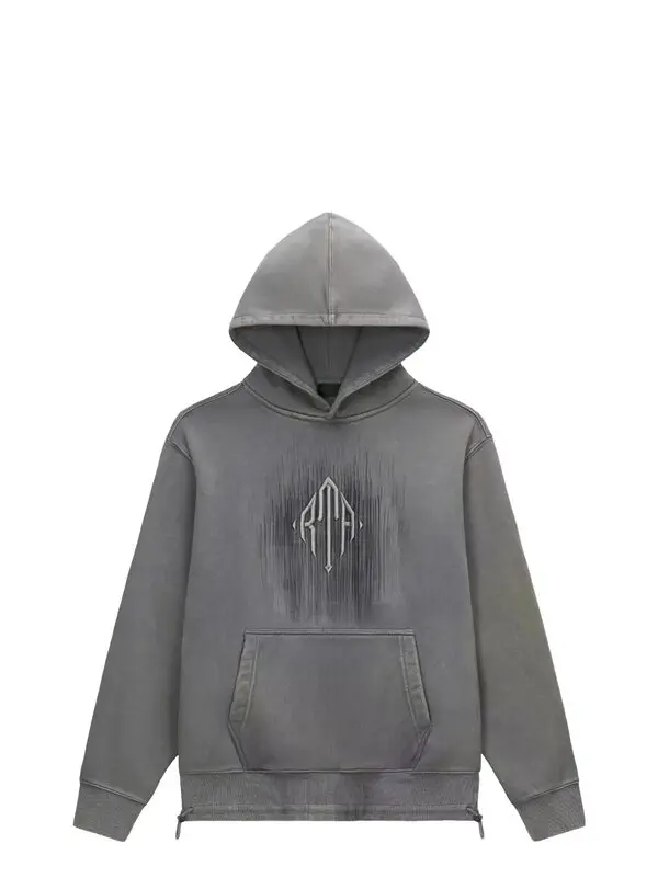 RtA Monogram-print Hoodie - Stone Etched Monogram