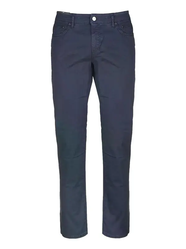 PT TORINO Stretch-cotton Trousers - Blue