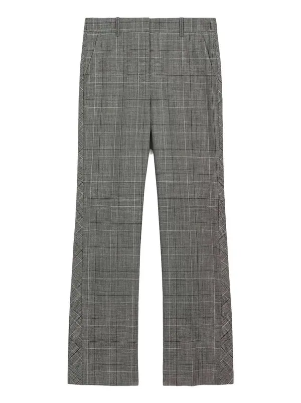 Ports 1961 Checkered Tailored Trousers - Grey