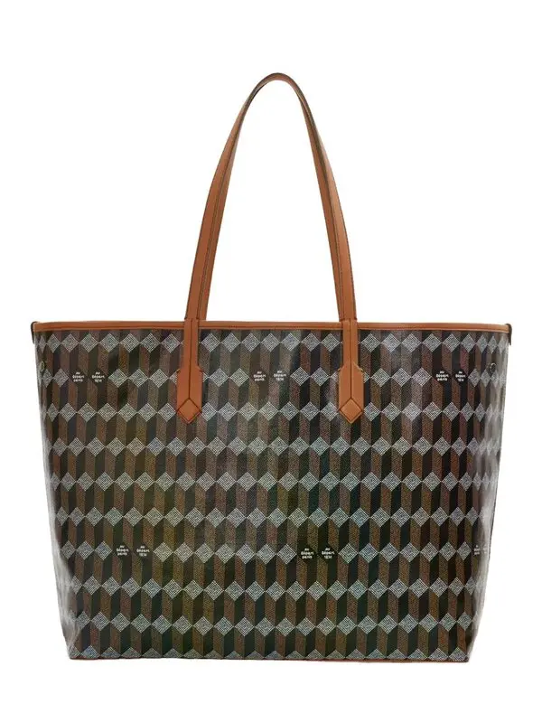 AU DEPART Geometric-pattern Tote Bag - Brown