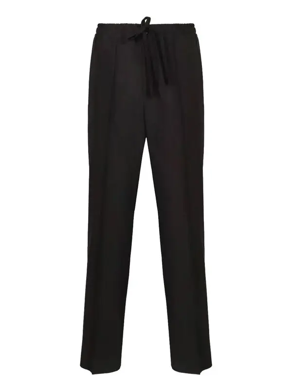 Valentino Garavani Virgin Wool Straight-leg Trousers - Black