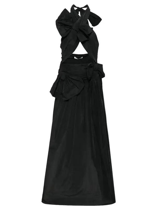 Viktor & Rolf Drape Bow Maxi Dress - Black