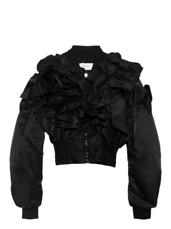 Viktor & Rolf Bow Bouquet Bomber Jacket - Black
