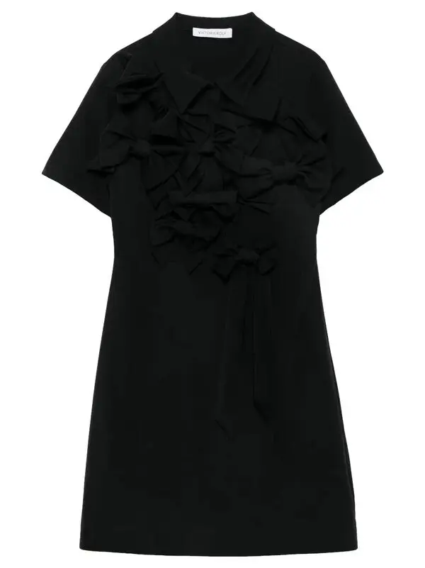 Viktor & Rolf Bow Bouquet Mini Dress - Black