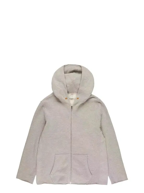 LES TIEN Raw-edge Zip Hoodie - Grey