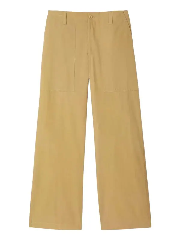 Sandro Patch-pocket Cotton Pants - Yellow