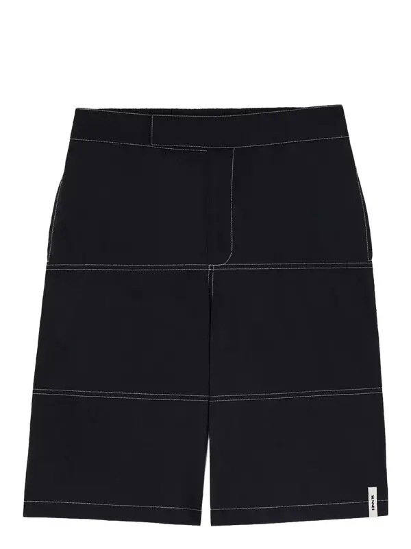 Sunnei Panelled Hook-and-loop Shorts - Blue