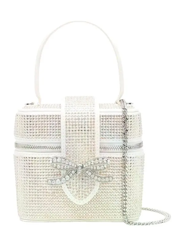 SELF-PORTRAIT Crystal-embellished Mini Bag - Neutrals