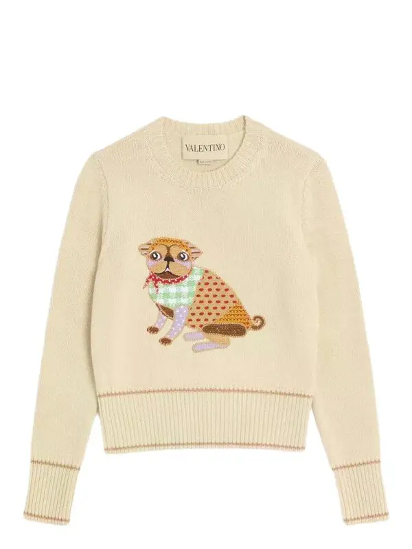 Valentino Garavani Embroidered Sweater - Neutrals