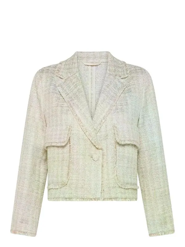 Seventy Tweed Cropped Jacket - Neutrals