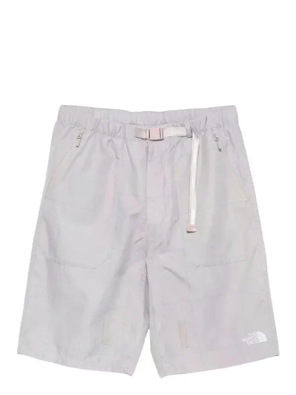 The North Face Checked Zip-pocket Shorts - Grey