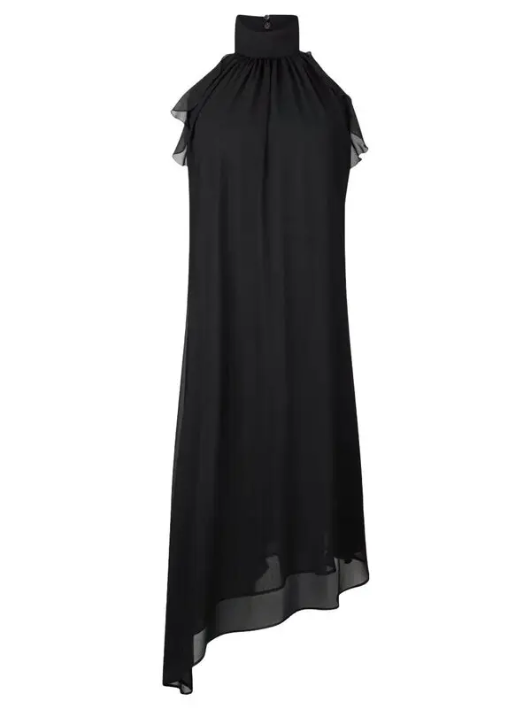 Liu Jo Ruffled Halterneck Dress - Black