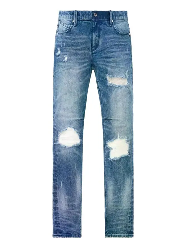 RtA Clayton Distressed Skinny Jeans - Blue