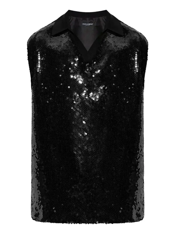 Dolce & Gabbana Sequin-embellished Top - Black