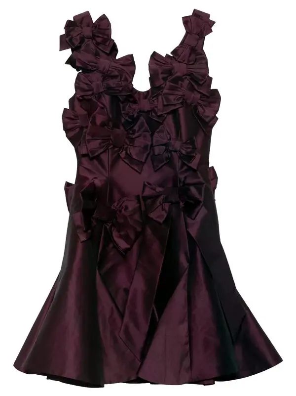Viktor & Rolf Bow Bouquet Mini Dress - Purple