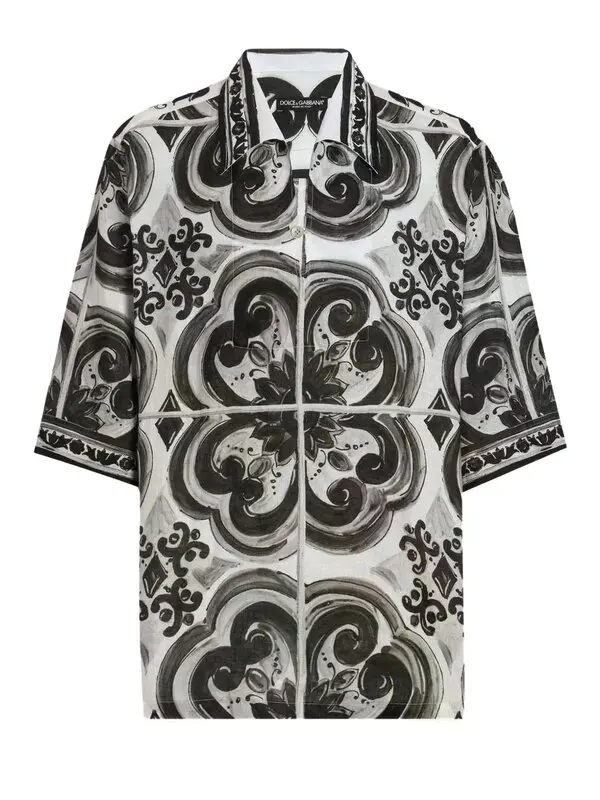 Dolce & Gabbana Majolica-print Shirt - Black