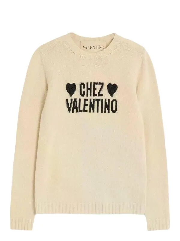Valentino Garavani Heart-embellished Sweater - Neutrals