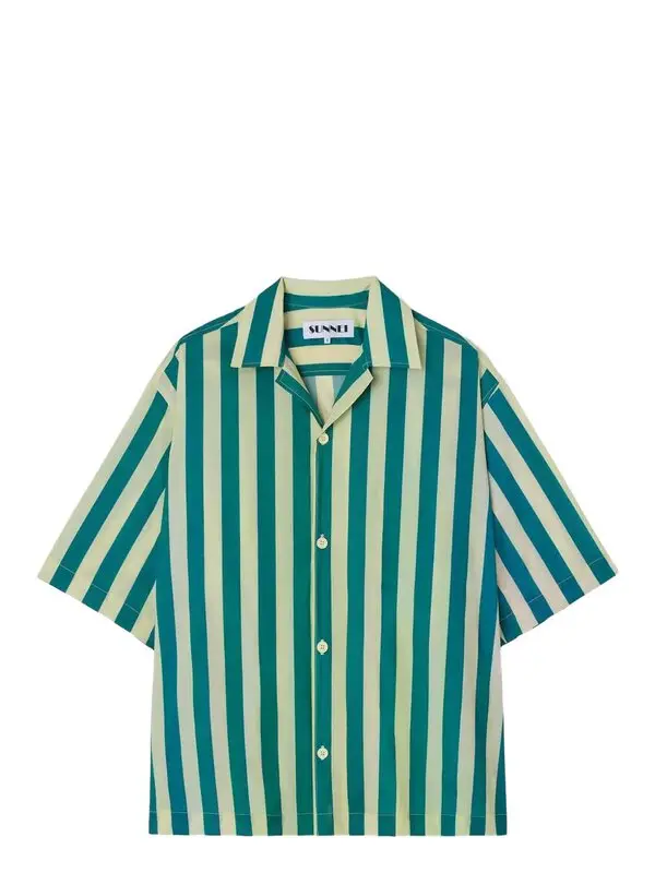 Sunnei Stripe Short-sleeve Shirt - Green