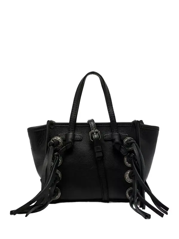 GIANNI CHIARINI Marcella Fringe-embellished Leather Tote - Black