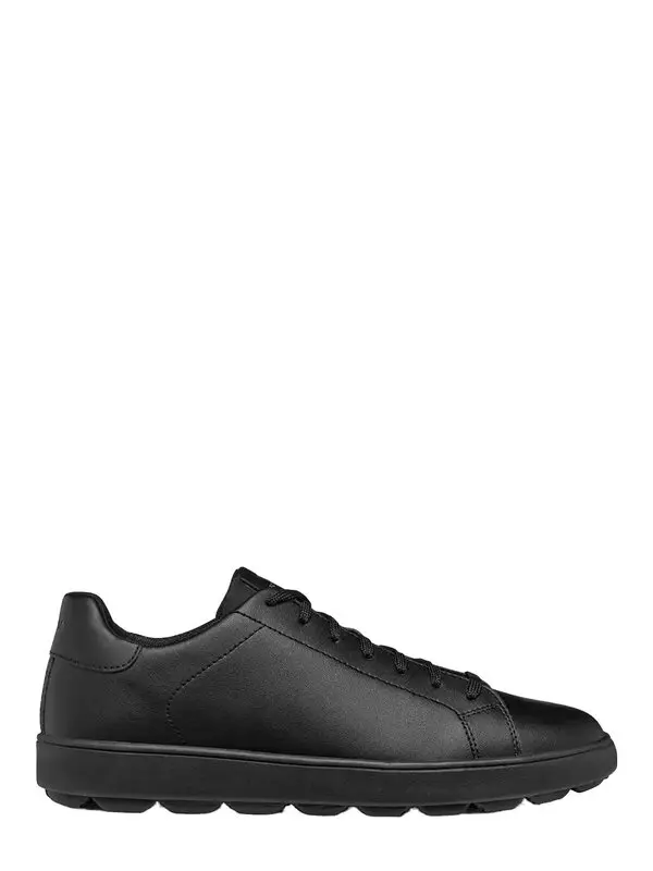 Geox Spherica™ Ecub-1 Leather Sneakers - Black